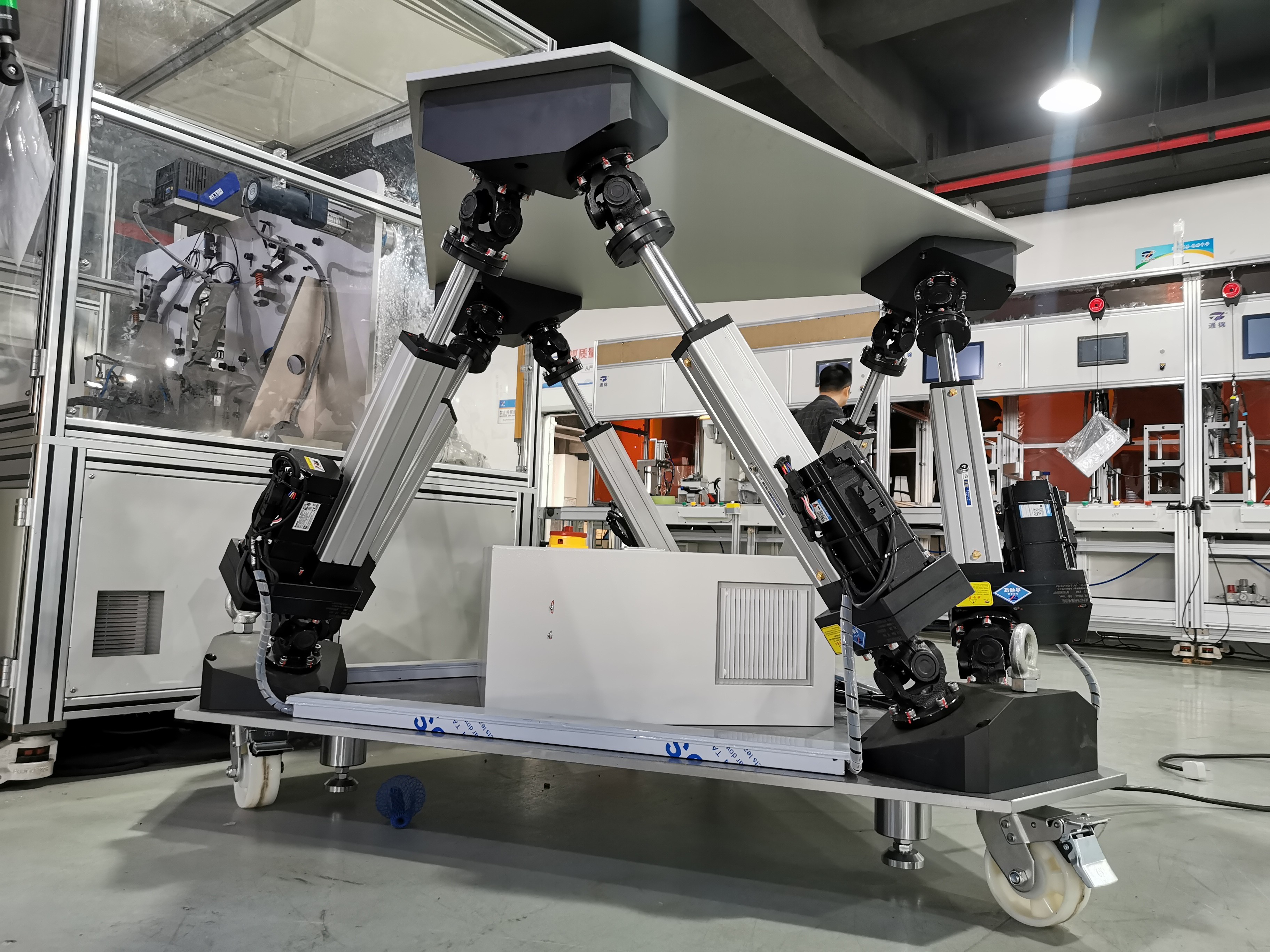 six-degree-of-freedom servo electric cylinder platform，consists of six ...