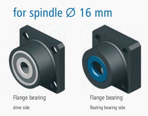 Floating Bearing Side Flange Bearing For Spindle 16Mm Support Heavy Loads